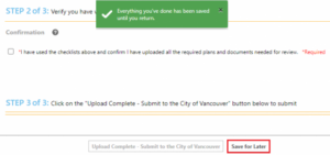 Applicant upload task -The City of Vancouver, WA