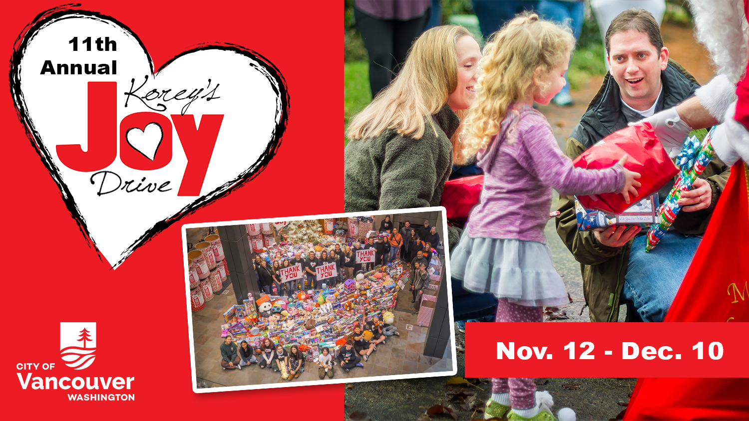 City launches eleventh annual Korey’s Joy Drive -The City of Vancouver, WA